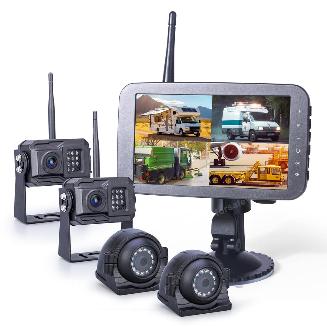 Wireless Backup Camera System | 5" Quad View Display