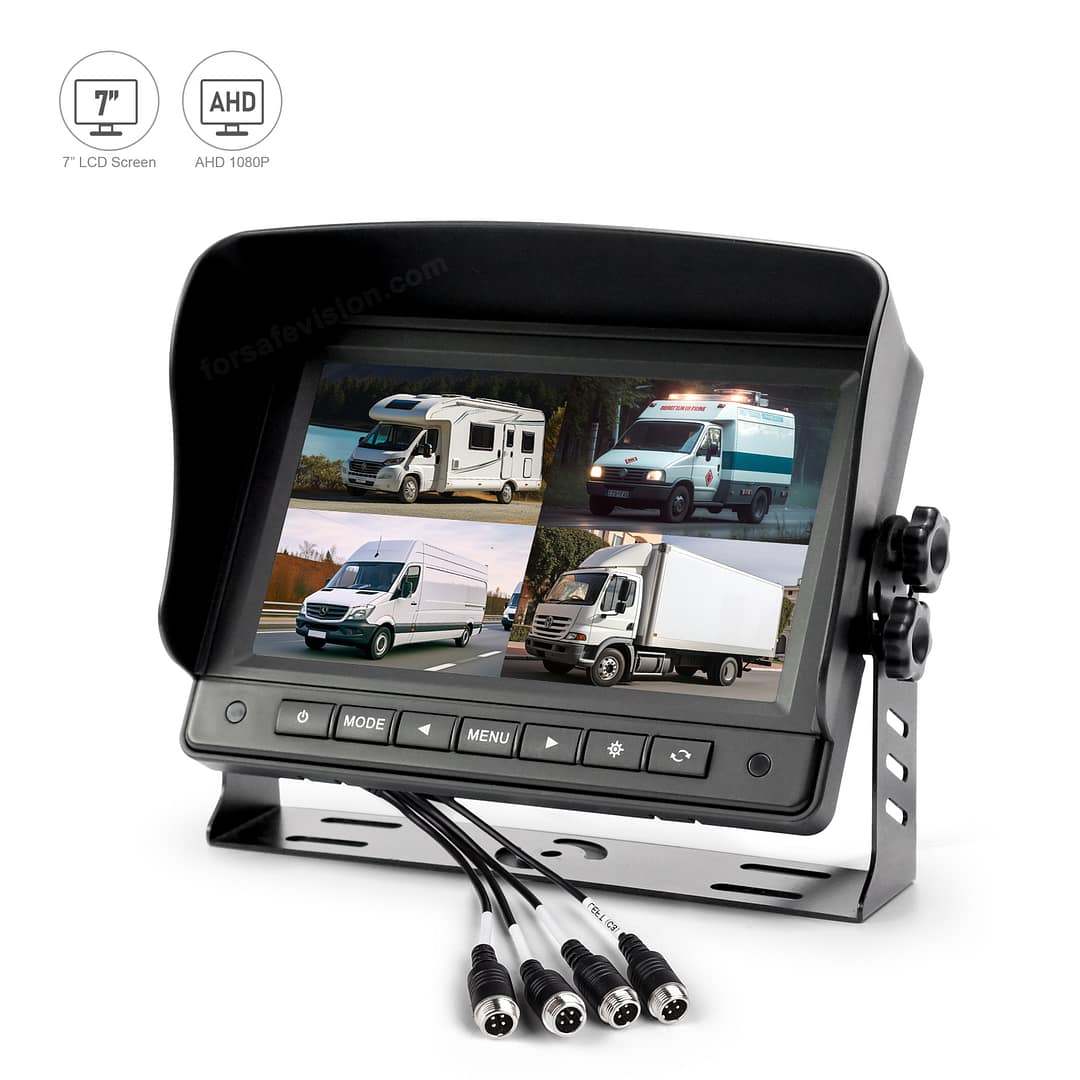 7" AHD monitor Built-in quad system - Forsafe